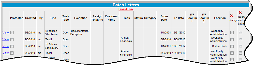 Batch Letters